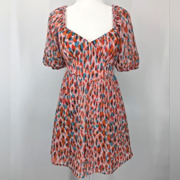 Jessica Simpson | Dresses | Jessica Simpson Pink Multicolor Leopard ...